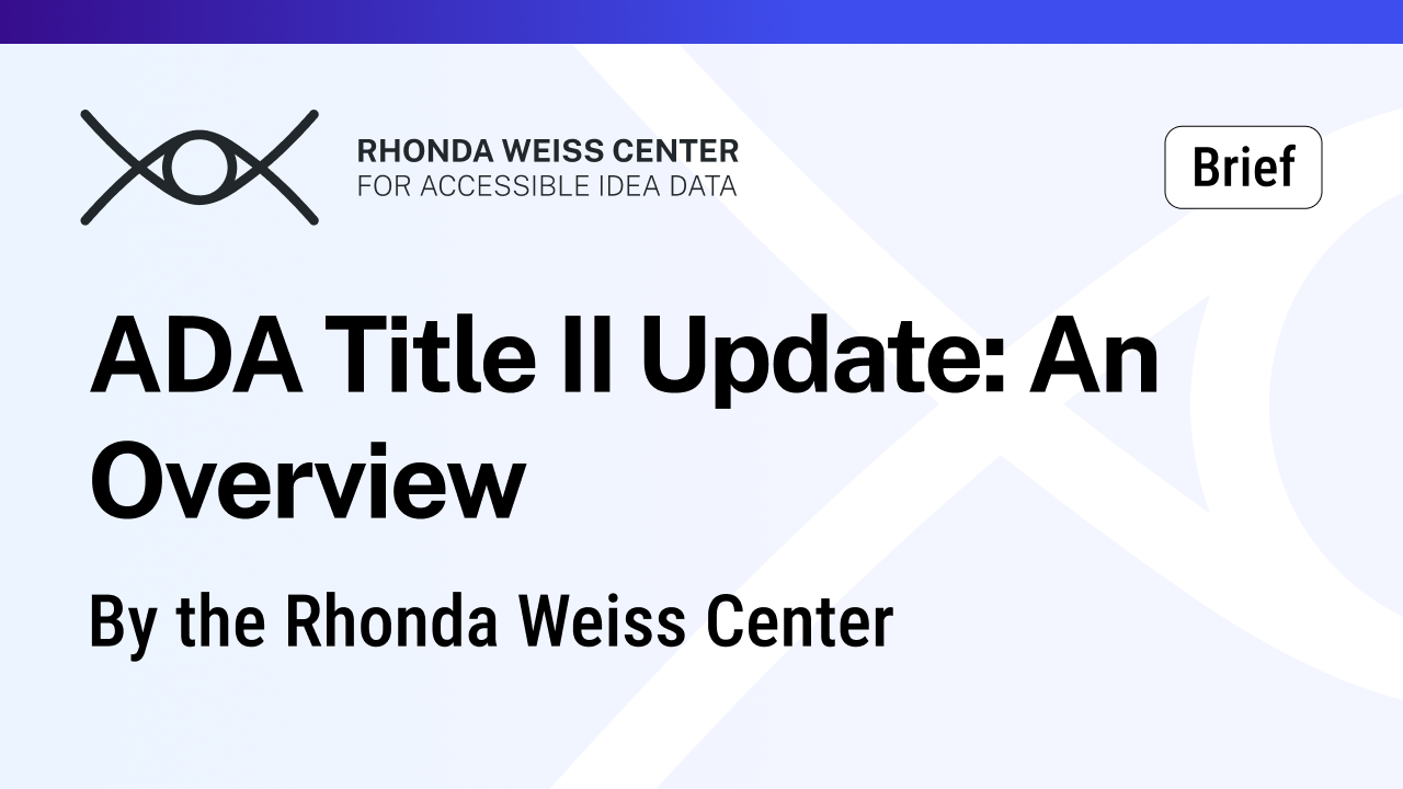 ADA Title II Update: An Overview