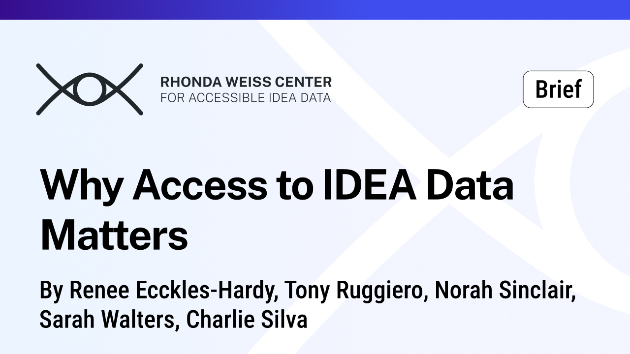 Resources | Rhonda Weiss Center for Accessible IDEA Data